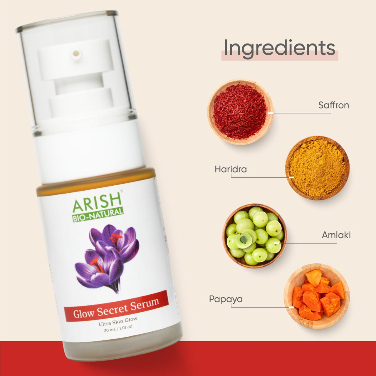 Glow Secret Serum: Enhance Skin's Luminosity & Youth – Arish Bionatural