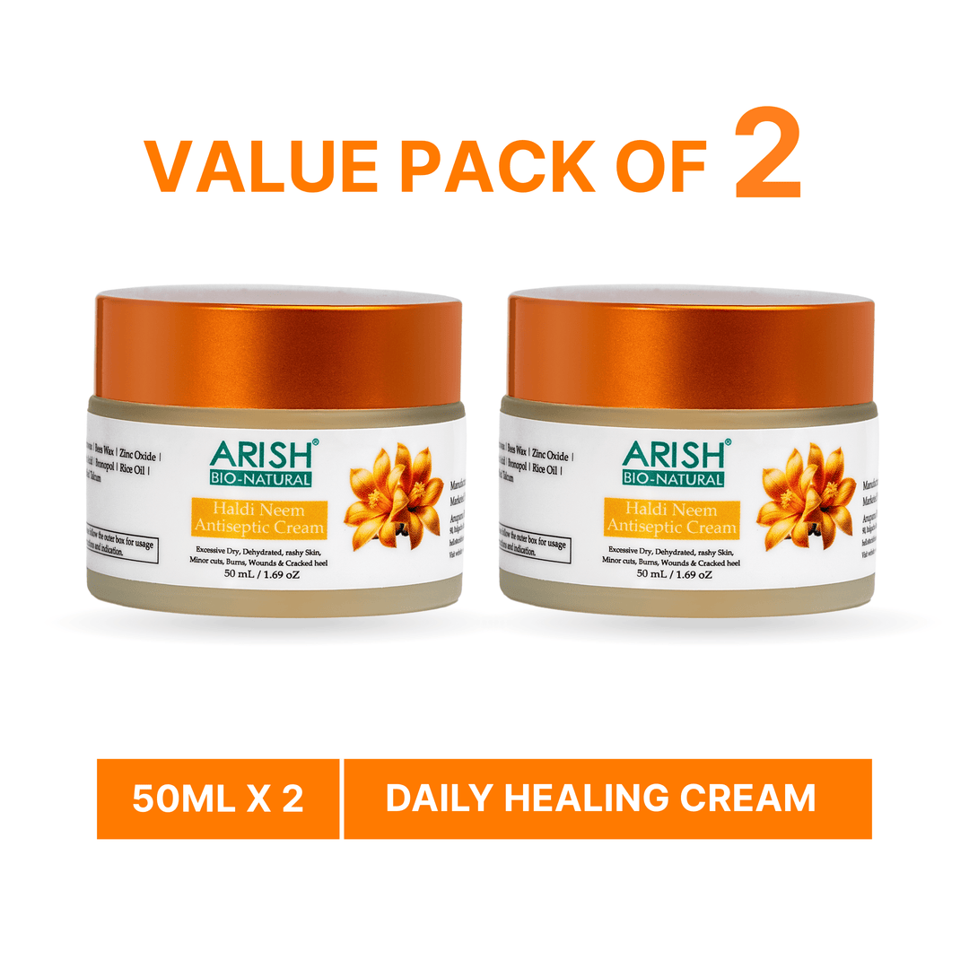 Haldi Neem Antiseptic Cream | Value Pack Of 2 – Arish Bionatural